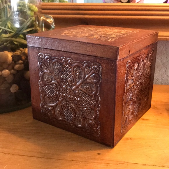 Storage & Organization | Embossed Brown Box | Poshmark